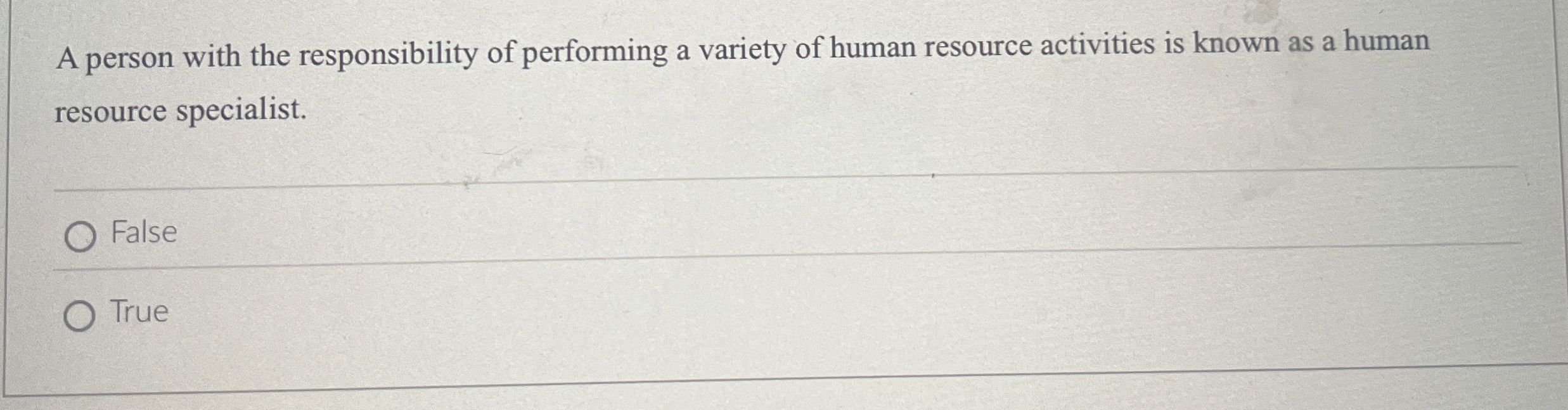 Solved A person with the responsibility of performing a | Chegg.com