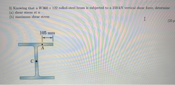 Solved 3) Knowing that a W360 x 122 rolled-steel beam is | Chegg.com