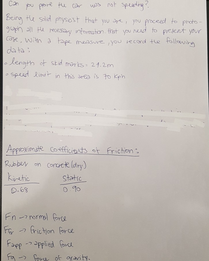 ffr fin Equation of motion: fret = Fapp -ffr I Fapp | Chegg.com