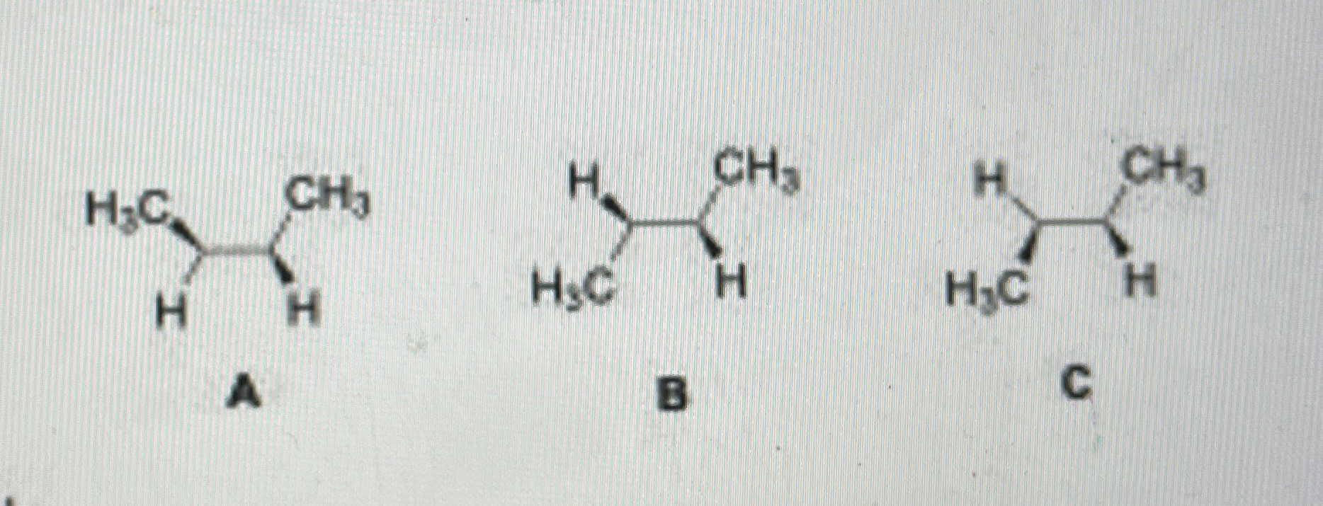 Solved Rank the conformations in from most stable to least | Chegg.com