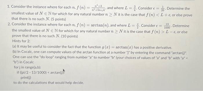 Solved 1. Consider the instance where for each | Chegg.com