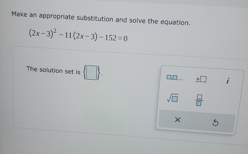 Solved Make an appropriate substitution and solve the | Chegg.com