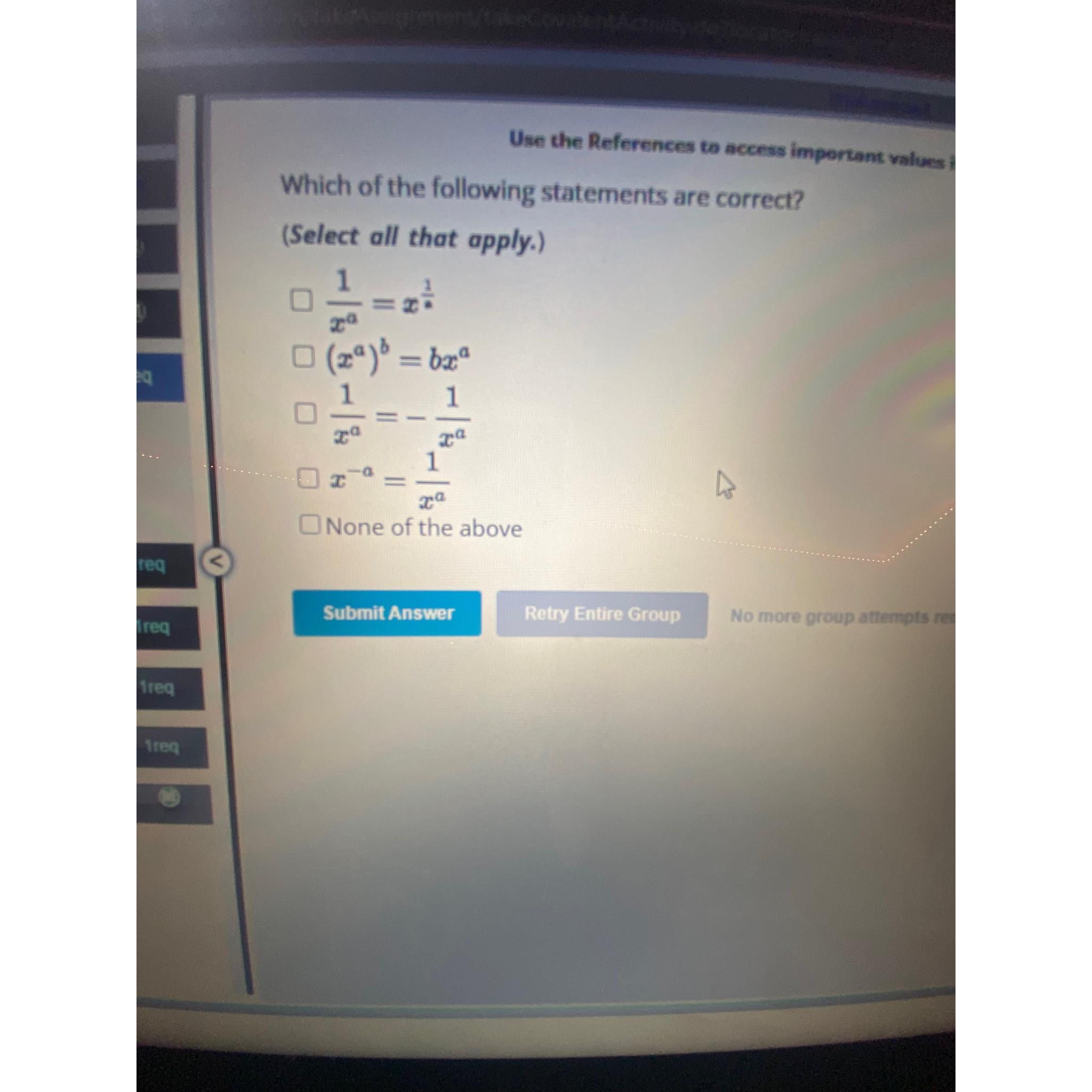 Solved Use the References to access important valuesWhich of | Chegg.com