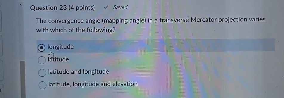 Solved Question 23 (4 ﻿points) ﻿SavedThe convergence angle | Chegg.com