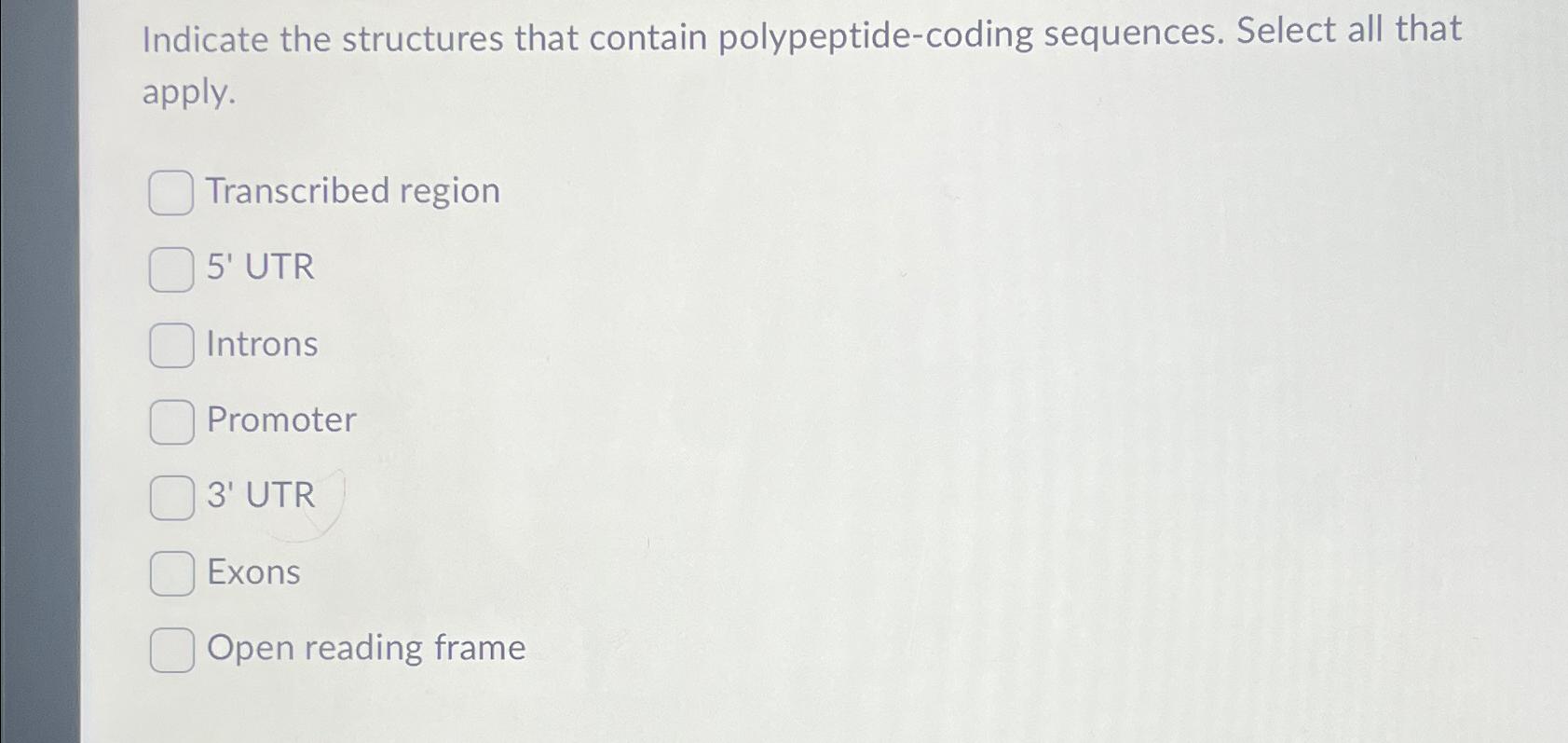Solved Indicate the structures that contain | Chegg.com