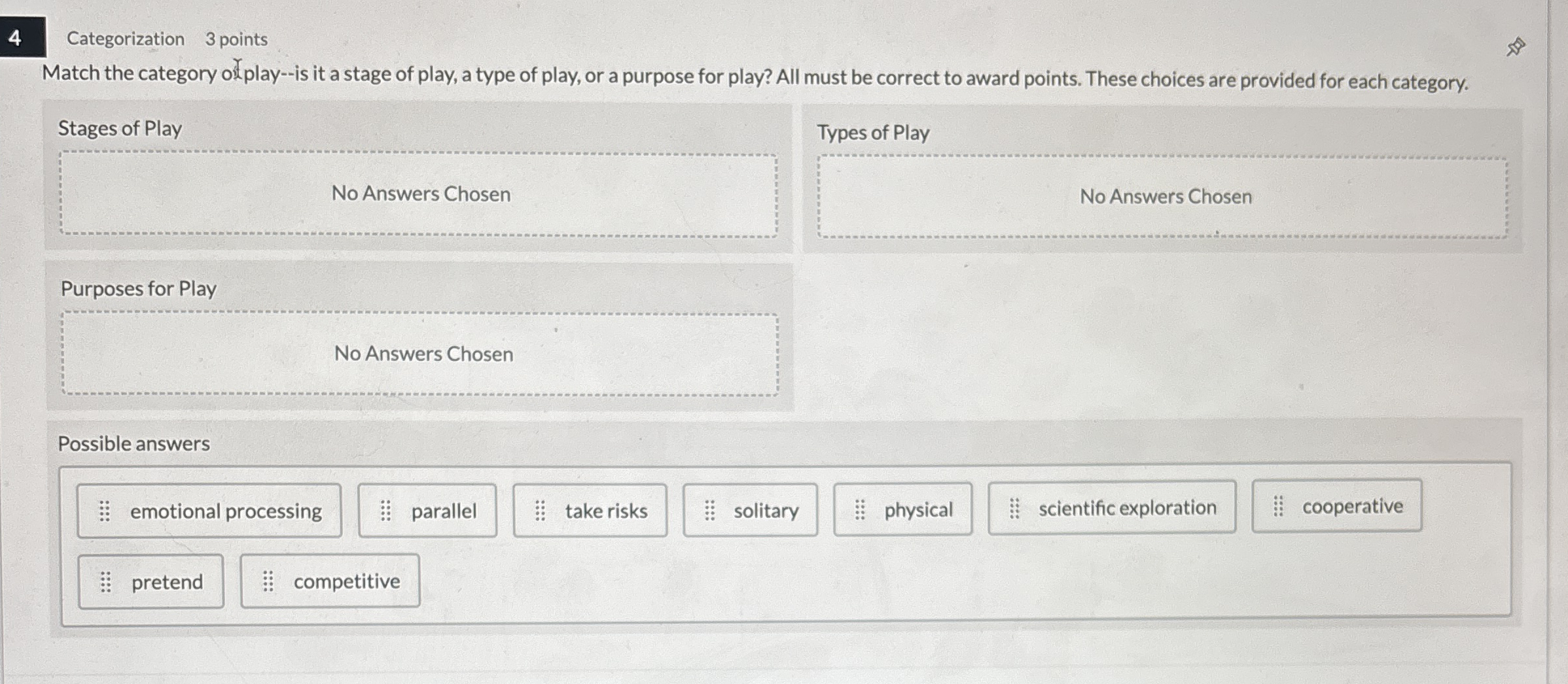 4Categorization 3 ﻿pointsMatch the category of | Chegg.com
