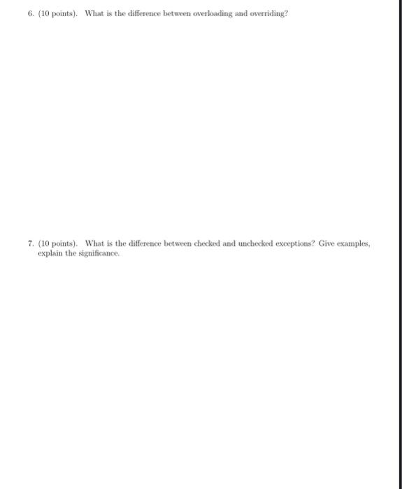 Solved 6. (10 points). What is the difference between | Chegg.com Solved 6. (10 points). What is the difference between | Chegg.com