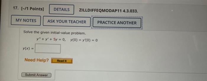 Solved Solve the given initial-value problem. | Chegg.com