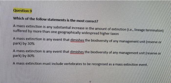 Solved Which of the follow statements is the most correct? A | Chegg.com