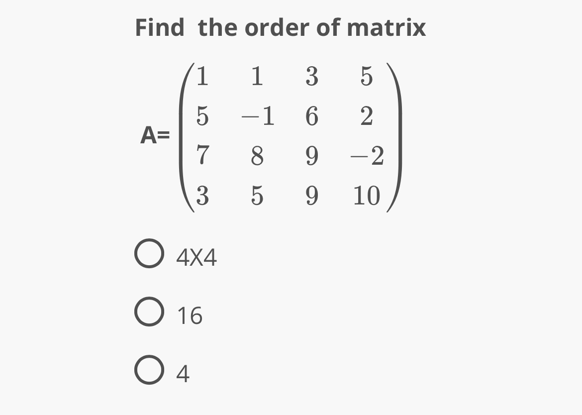 Solved Find the order of | Chegg.com