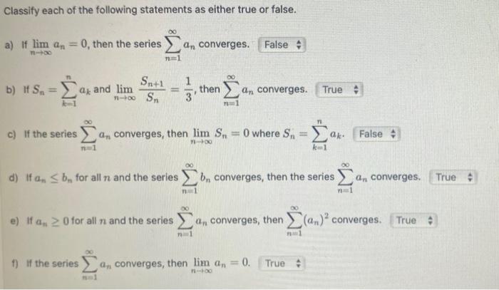 Solved Classify each of the following statements as either | Chegg.com