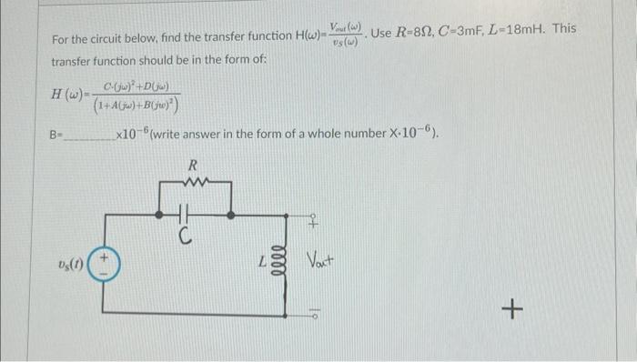 Solved transfer function should be in the form of: | Chegg.com