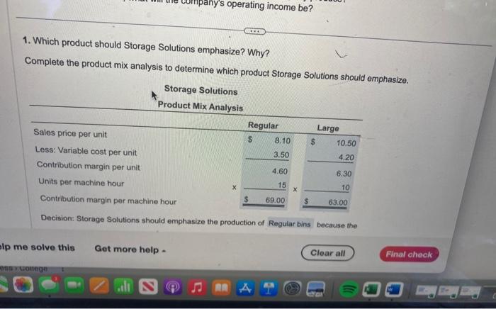 Solved Storage Solutions produces plastic storage bins for | Chegg.com