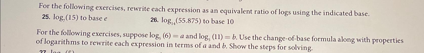 Solved For the following exercises, rewrite each expression | Chegg.com