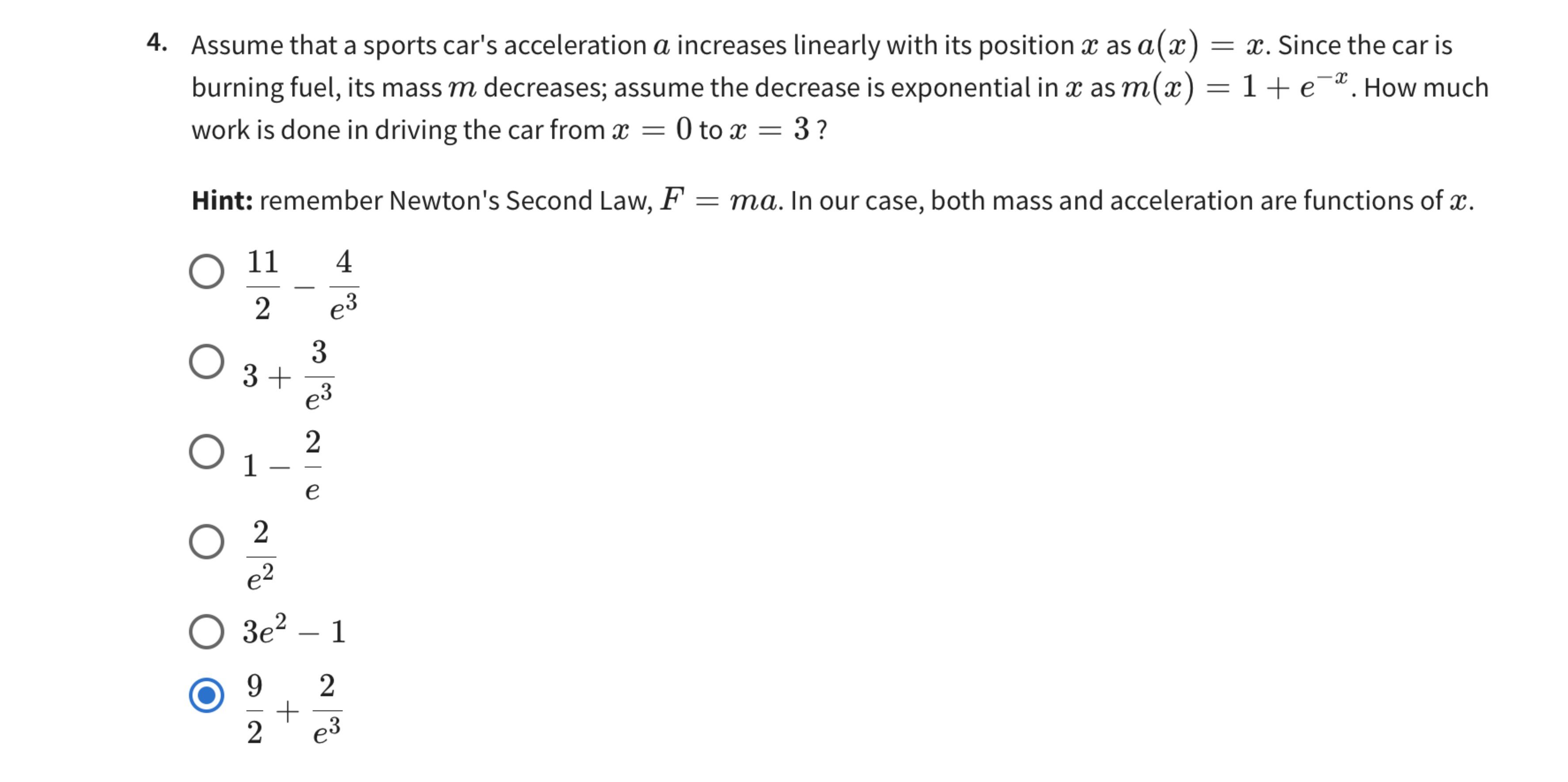 Solved Assume that a sports car's acceleration a increases | Chegg.com