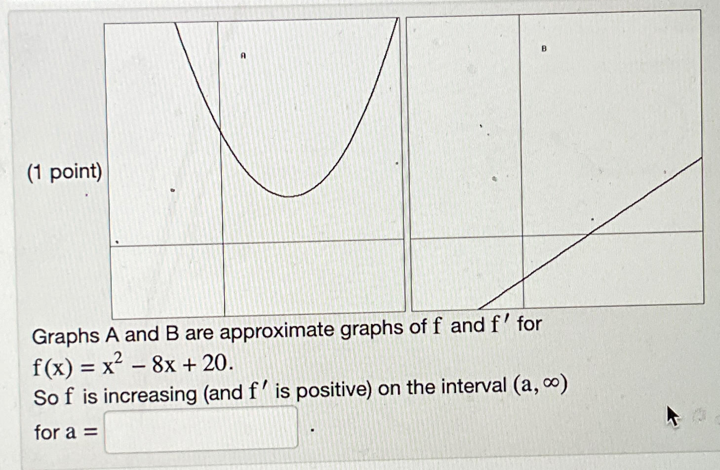 Solved Graphs A and B ﻿are approximate graphs of f ﻿and f' | Chegg.com