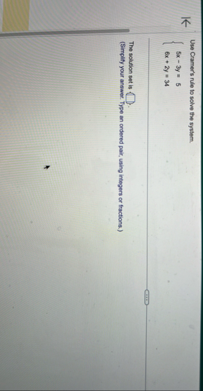 Solved Use Cramer's rule to solve the | Chegg.com