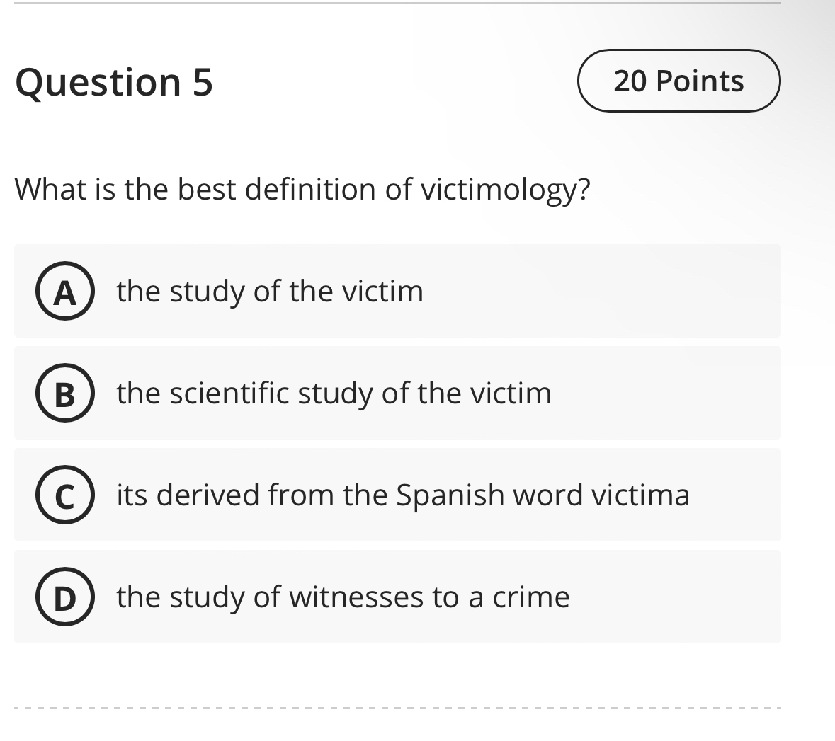 Solved Question 520 ﻿PointsWhat is the best definition of | Chegg.com