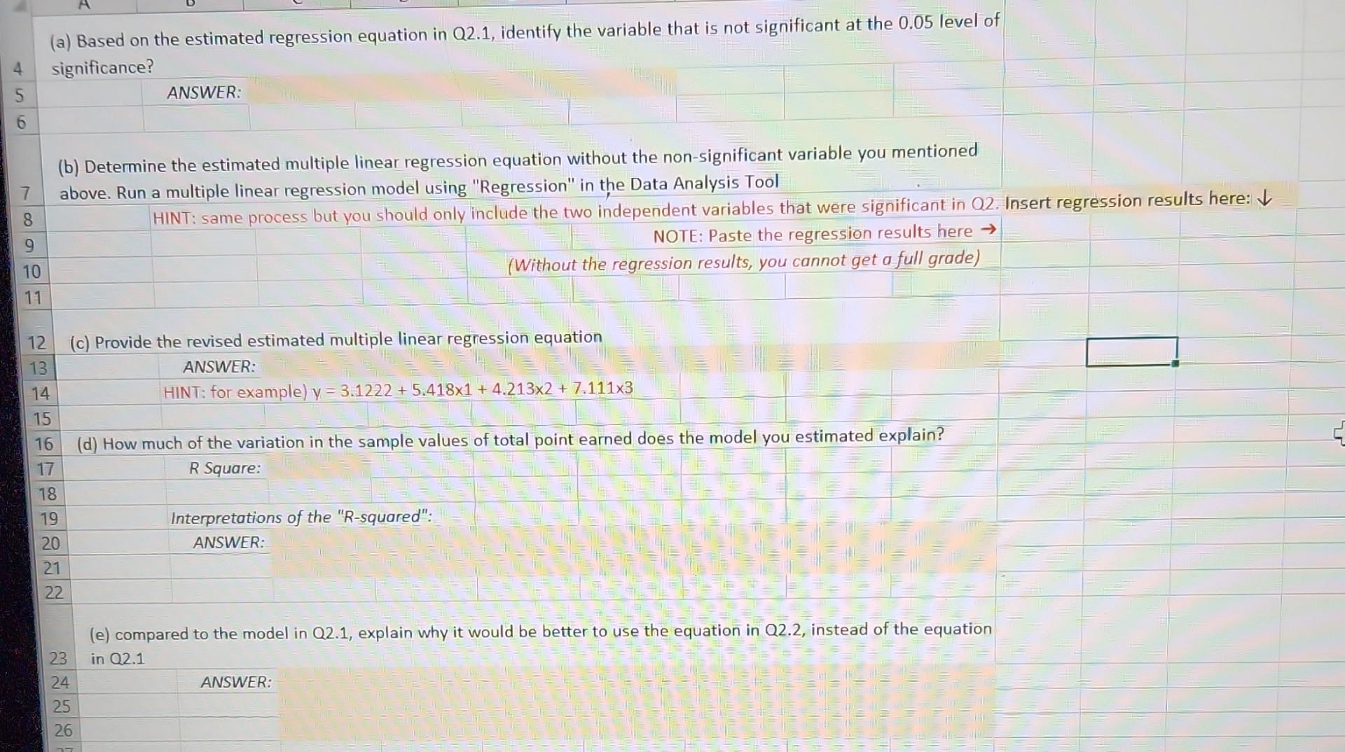 Solved QUESTION\#2.2: Multiple Regression Resorts \& Spas, a | Chegg.com