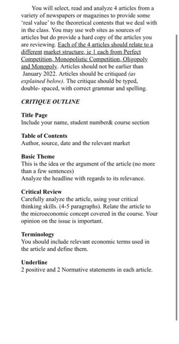 Solved You will select, read and analyze 4 articles from a | Chegg.com