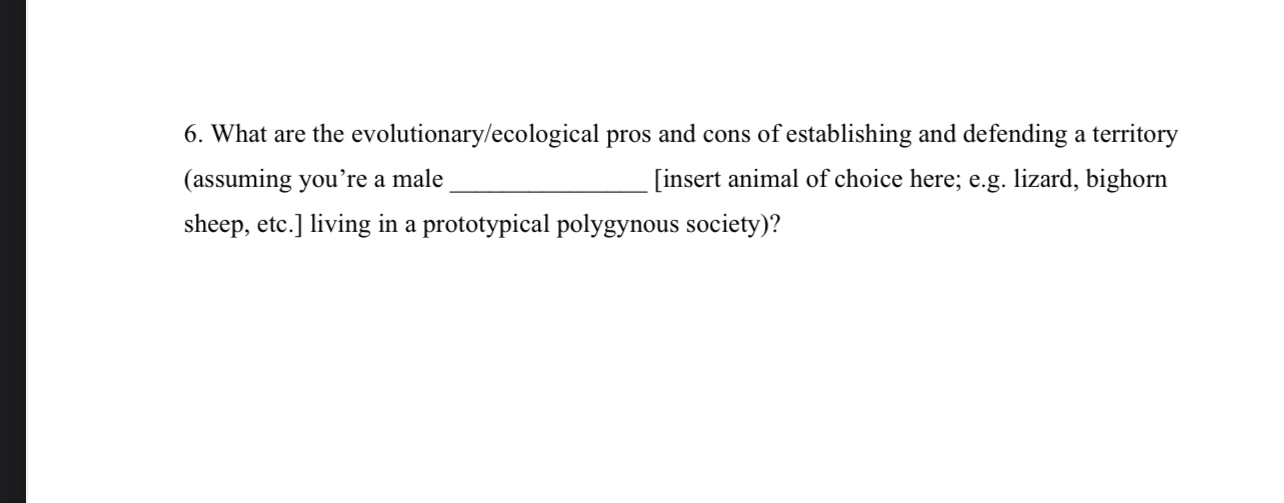 Solved What are the evolutionary/ecological pros and cons of | Chegg.com