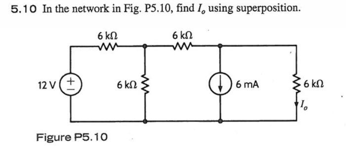 Solved 5.4 Find Vo in the network in Fig. P5.4 using | Chegg.com