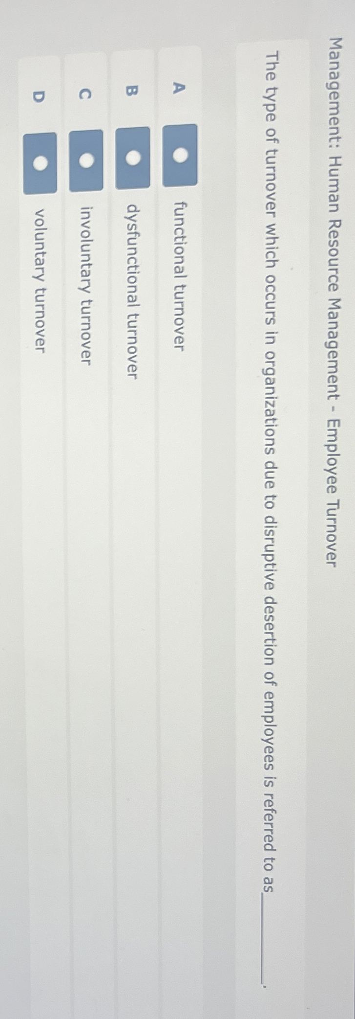 Solved Management: Human Resource Management - ﻿Employee | Chegg.com