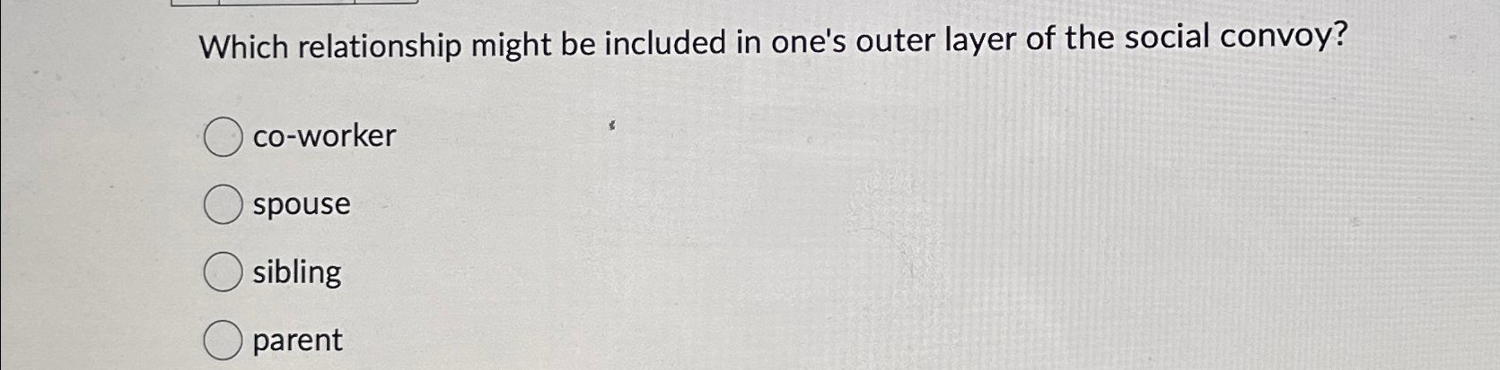 Solved Which relationship might be included in one's outer | Chegg.com