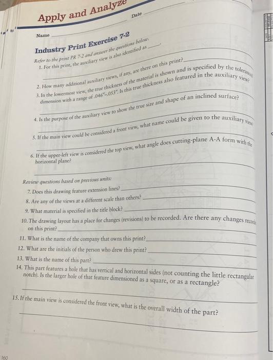 Name Industry Print Exercise 7−2 1. For this print, | Chegg.com