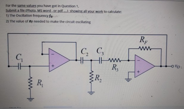 Solved Calculate the oscillation frequency fo (in Hz) for | Chegg.com