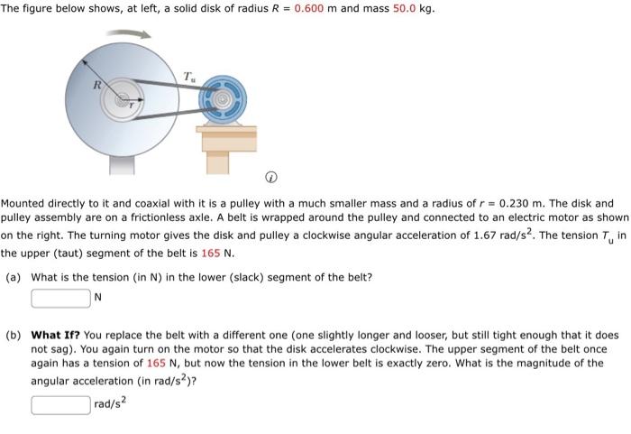 Solved The figure below shows, at left, a solid disk of | Chegg.com