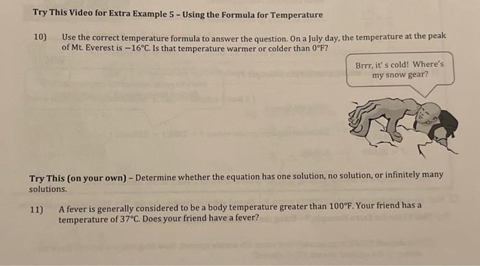 Solved Try This Video for Extra Example 5 - Using the | Chegg.com