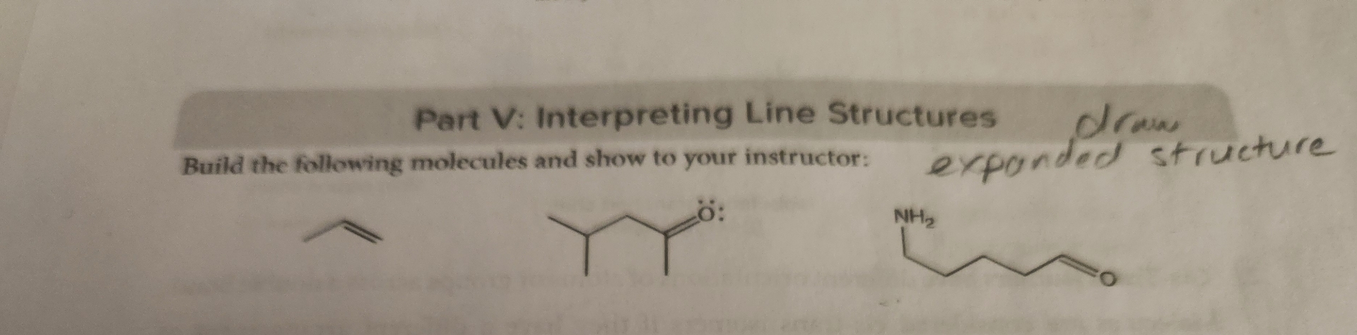 Solved Part V: Interpreting Line StructuresdrawBuild the | Chegg.com