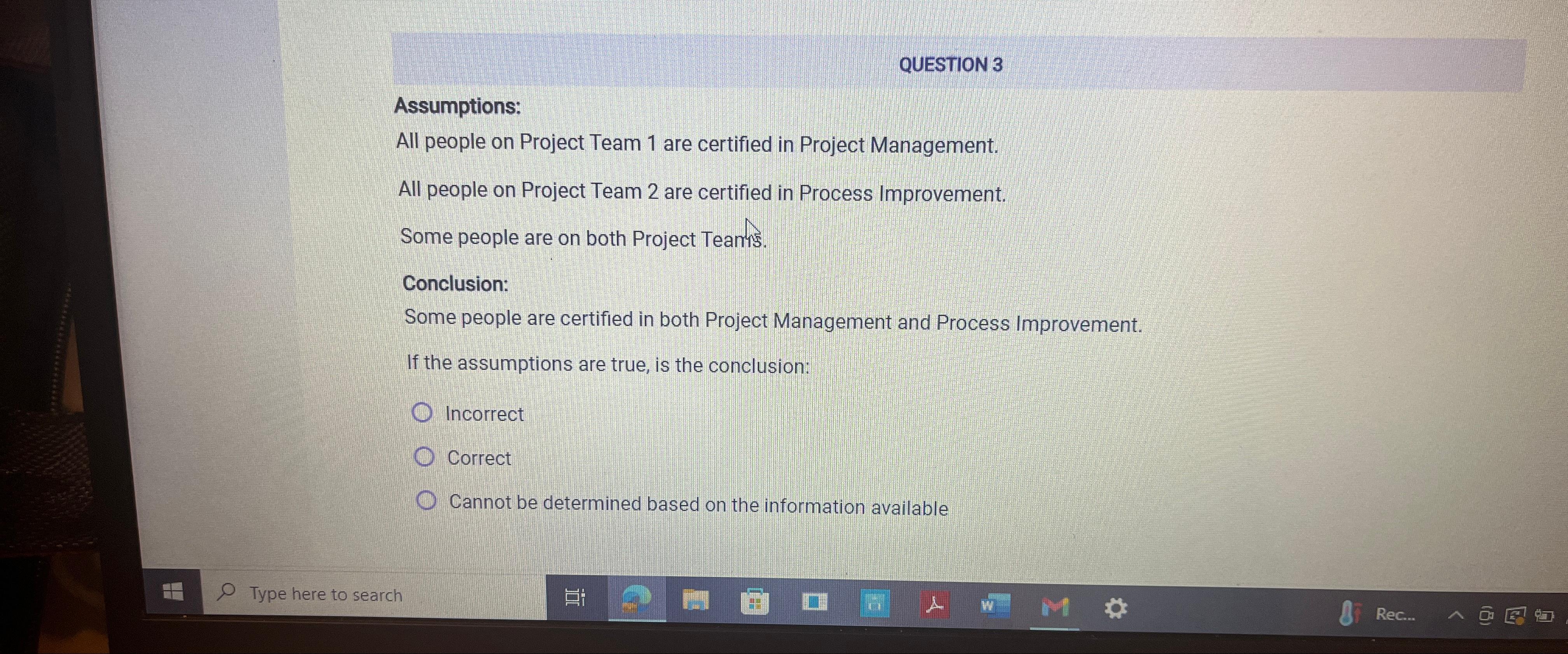 Solved QUESTION 3Assumptions:All people on Project Team 1 | Chegg.com