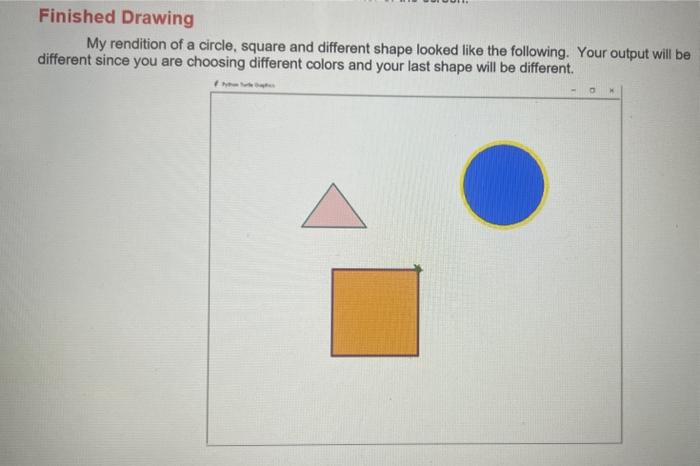 Solved General Directions Turtle graphics comes with your | Chegg.com