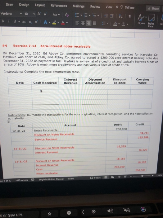 Solved Draw Design Layout References Mailings Review View » | Chegg.com