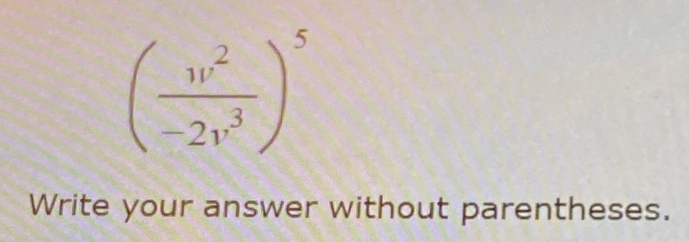 Solved (w2-2v3)5Write your answer without parentheses. | Chegg.com