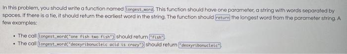 Solved In this problem, you should write a function named | Chegg.com