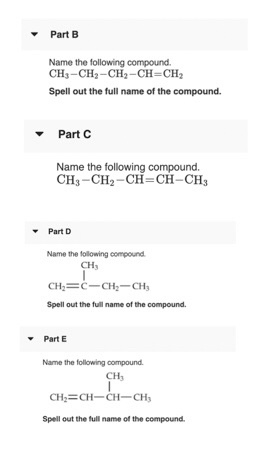 Solved Part B Name the following compound. CH3-CH-CH2-CH=CH, | Chegg.com