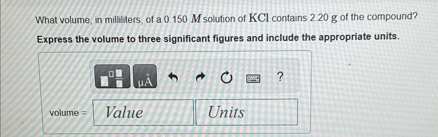 What volume, in milliliters, of a 0.150M ﻿solution of | Chegg.com