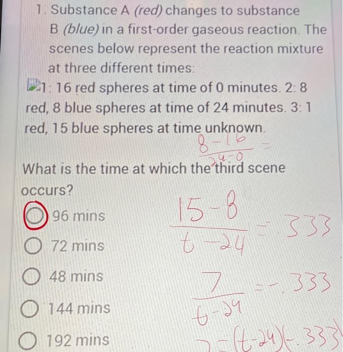 Solved 96 is the correct answer but I don't know hot to get | Chegg.com
