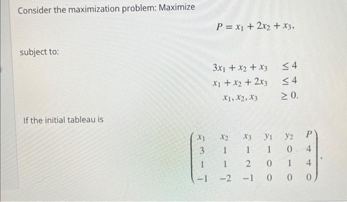 Solved Consider the maximization problem: Maximize | Chegg.com