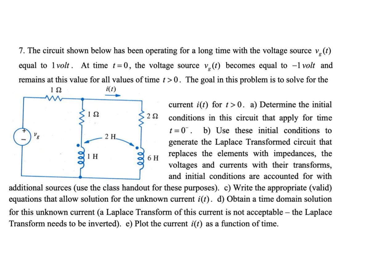 The circuit shown below has been operating for a long | Chegg.com