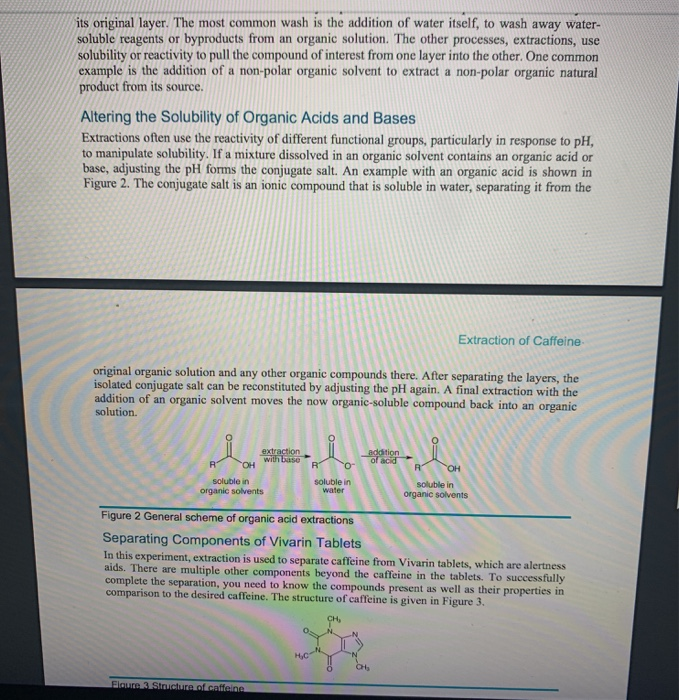 Solved 3 6 Scheme for Extraction of Caffeine The purpose of | Chegg.com
