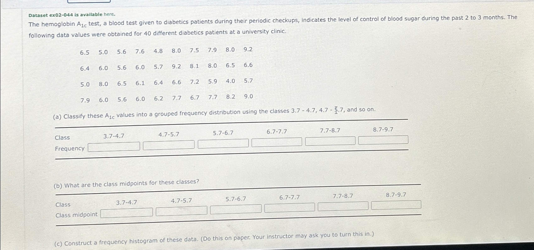 Solved Dataset ex02-044 ﻿is available here. following data | Chegg.com