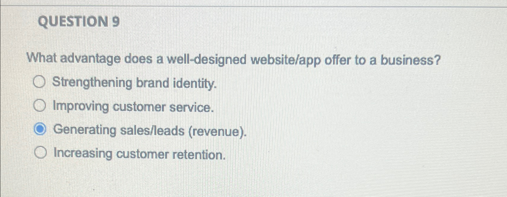 Solved QUESTION 9What advantage does a well-designed | Chegg.com Solved QUESTION 9What advantage does a well-designed | Chegg.com
