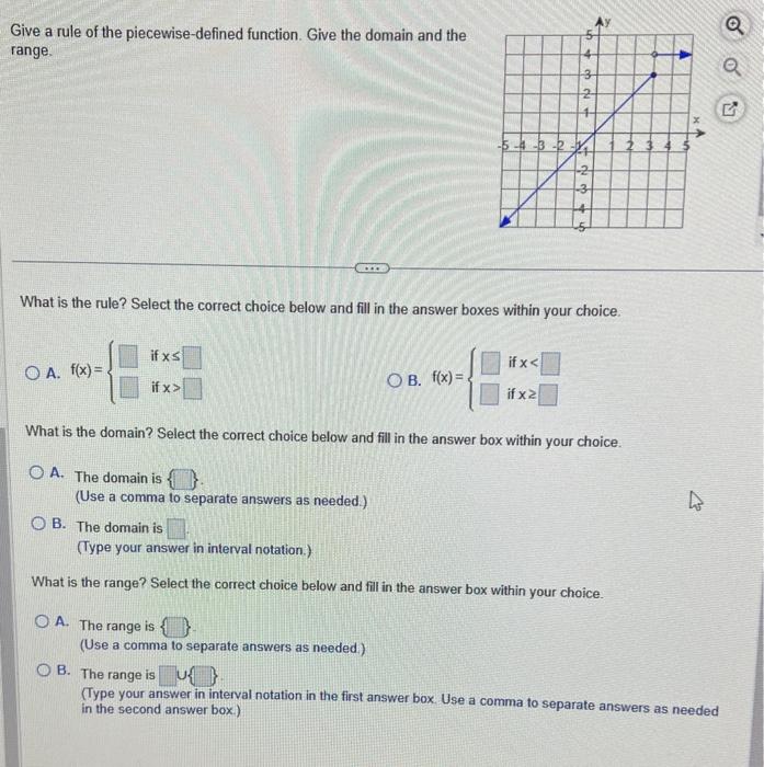 Solved Give a rule of the piecewise-defined function. Give | Chegg.com