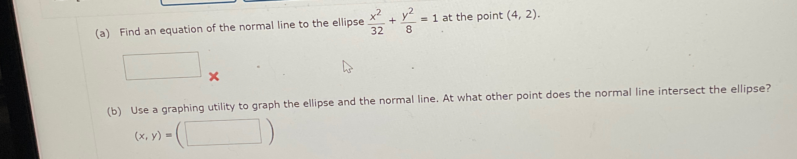 Solved (a) ﻿Find an equation of the normal line to the | Chegg.com
