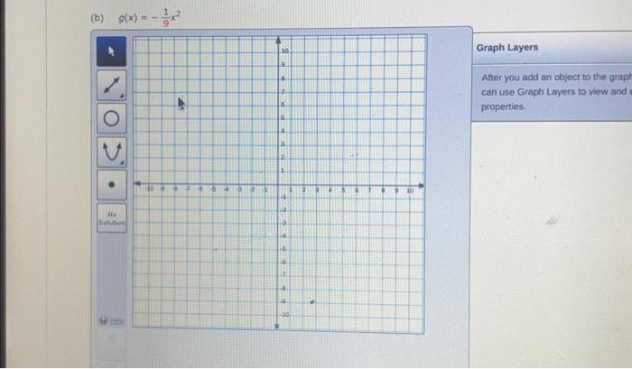 Solved g(x)=−a1x2 Graph Layers After you add an object to | Chegg.com
