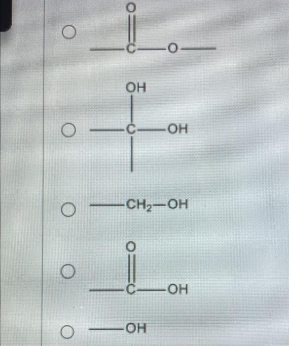 Solved Which functional group is a carboxylic acid?−CH2−OH | Chegg.com